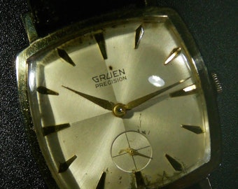 Gruen Precision Quartz With Date Wrist Watch, Thin-model Gold-toned ...