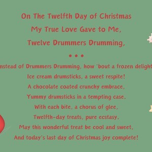 12 Days of Christmas Printable Gift Tags With Poems to Explain Each ...