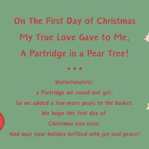 12 Days of Christmas Printable Gift Tags With Poems to Explain Each ...