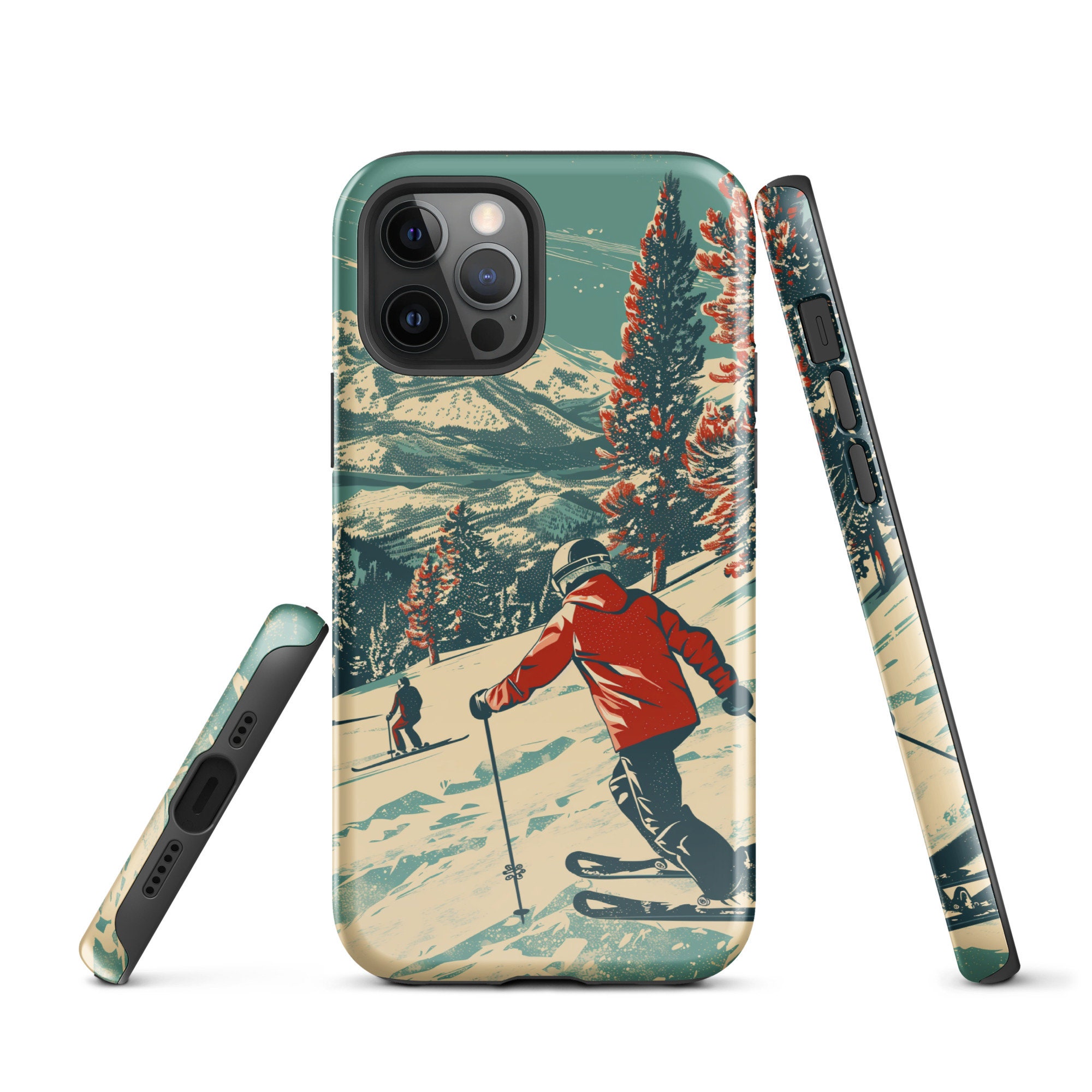 Skiing iPhone Case, Tough Phone Case for Iphone® Vintage Ski ,iphone ...