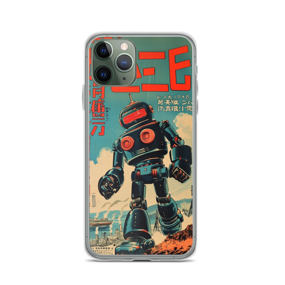 Robot Phone Case, Retro Robot iPhone Case, Japanese Phone Case, Atomic ...