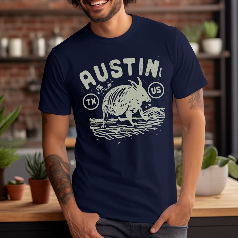 Vintage Austin Texas T-shirt, Black, Navy,vintage Texas T-shirt, Retro ...