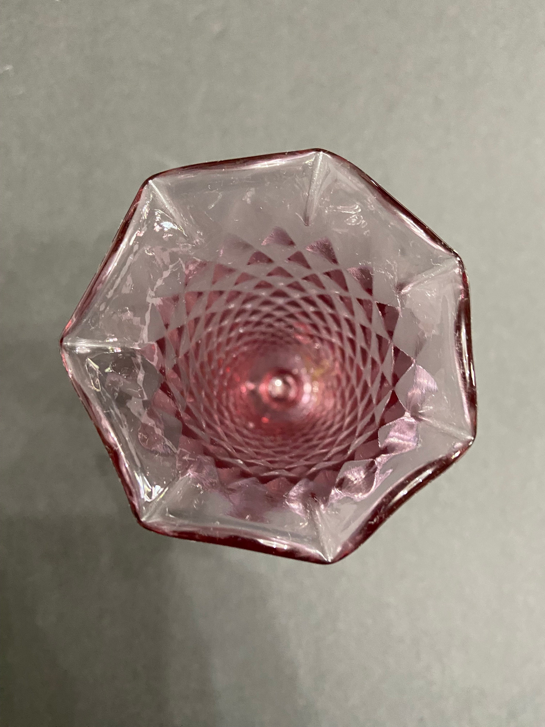 Fenton Pink Diamond Pattern Glass Vase Hand-painted Signed - Etsy