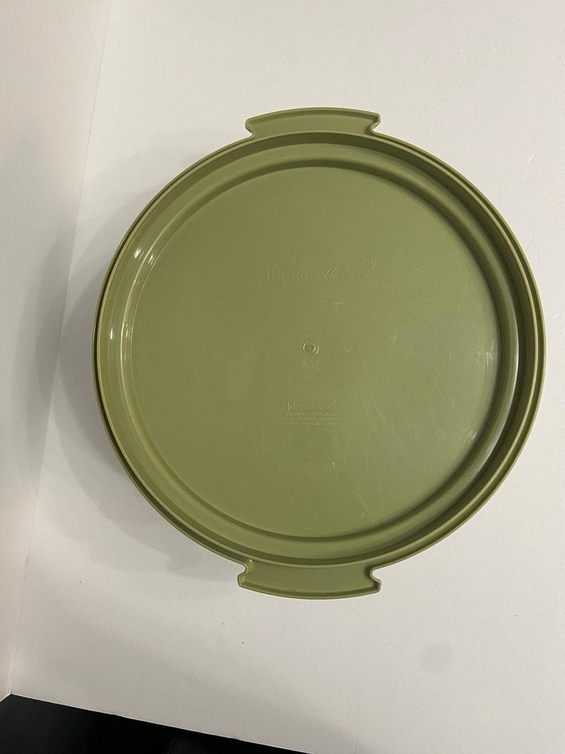 Vintage 3 Pc Tupperware Olive Green Cake Carrier Hand Carrier Cake ...