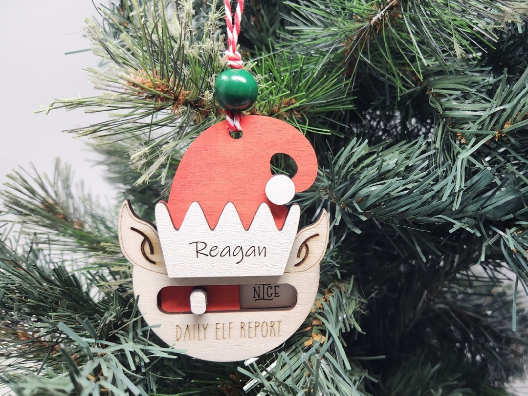 Personalized Elf Daily Report Ornament, Elf Behavior Reporting Ornament ...