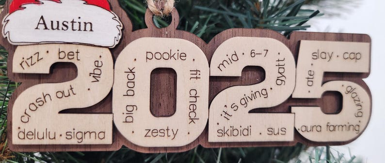 2025 Slang Ornament SVG: Gen Z, Gen Alpha, Popular Phrases (digital ...