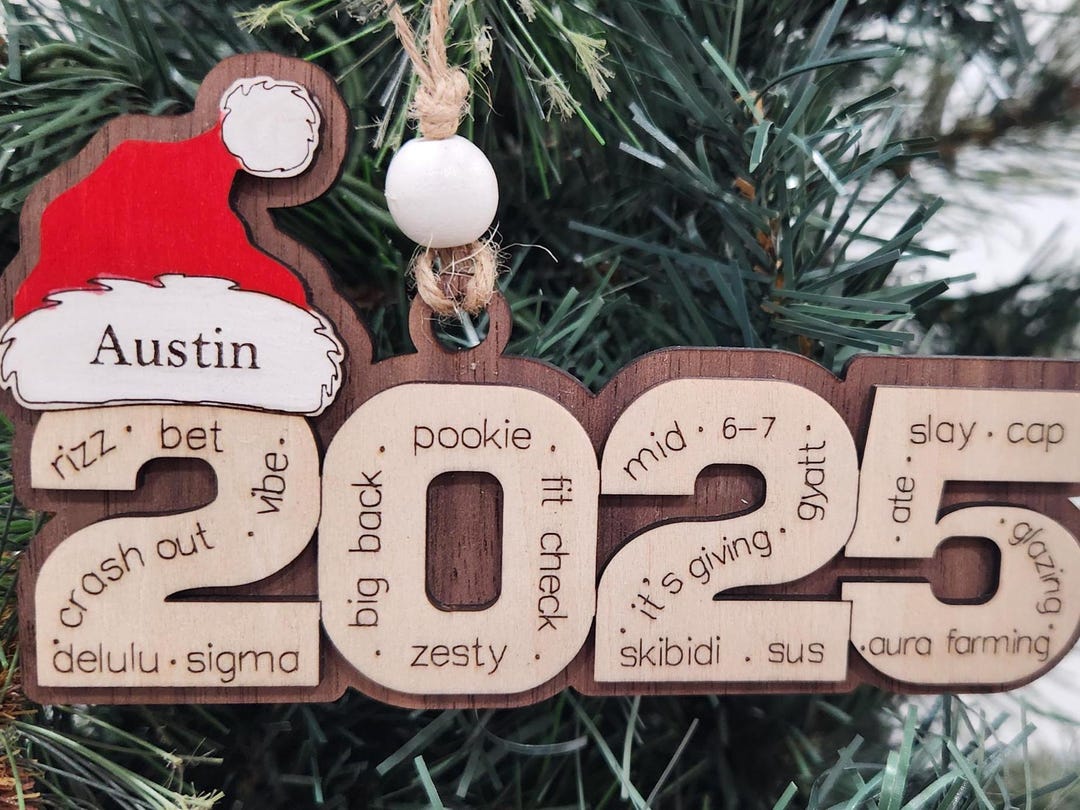 2025 Slang Ornament SVG: Gen Z, Gen Alpha, Popular Phrases (digital ...