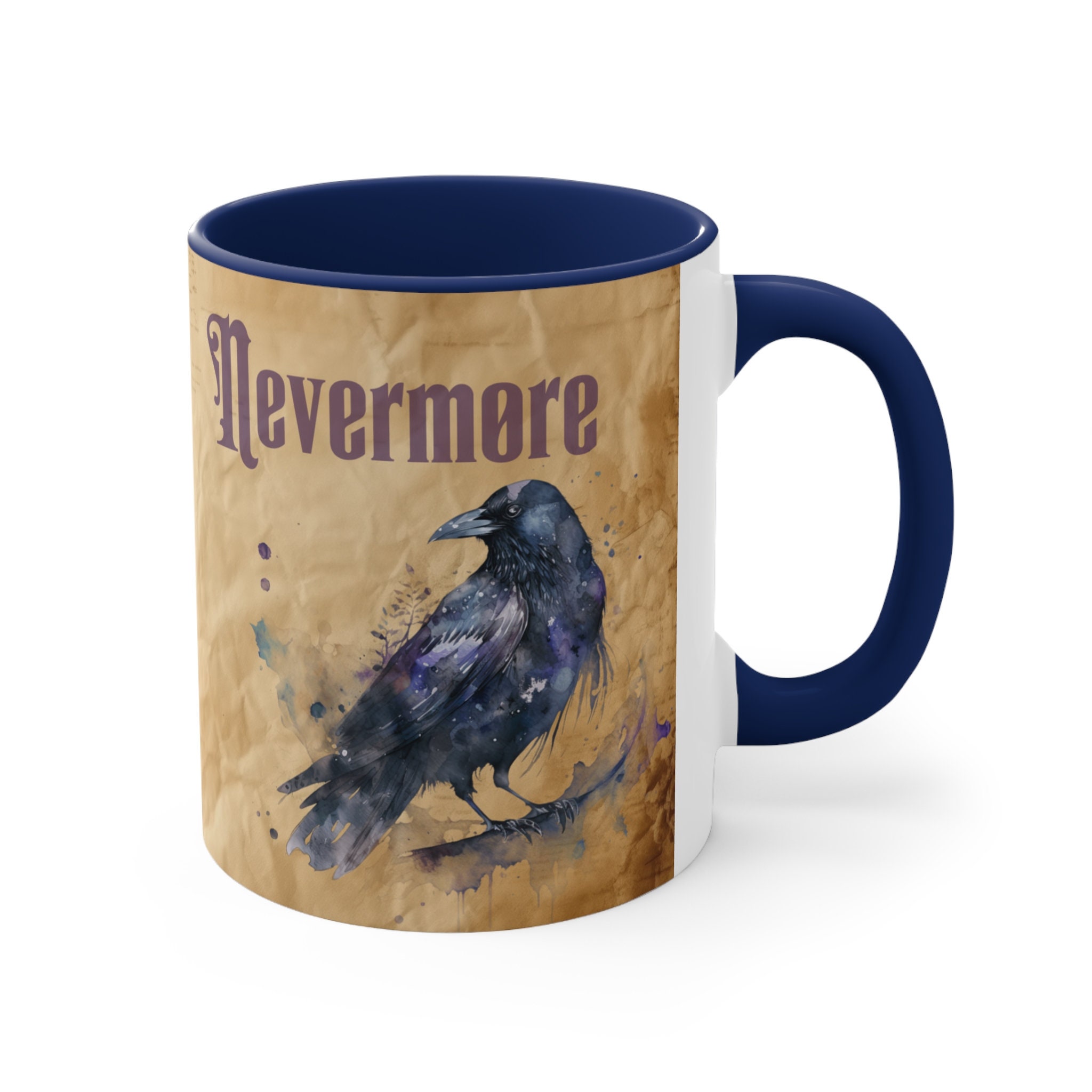 Vintage Nevermore Raven Gothic Coffee Mug Dark Academia Goth Teacher ...
