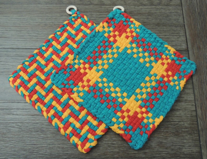 8x8 Potholder, Hot Pad, Trivet, Kitchen Ware, Cotton Potholder ...