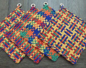 8x8 Potholder, Hot Pad, Trivet, Kitchen Ware, Cotton Potholder ...