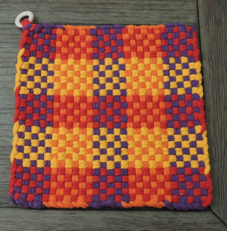 Bright 8x8 Potholder, Hot Pad, Trivet, Kitchen Ware, Cotton Potholder ...