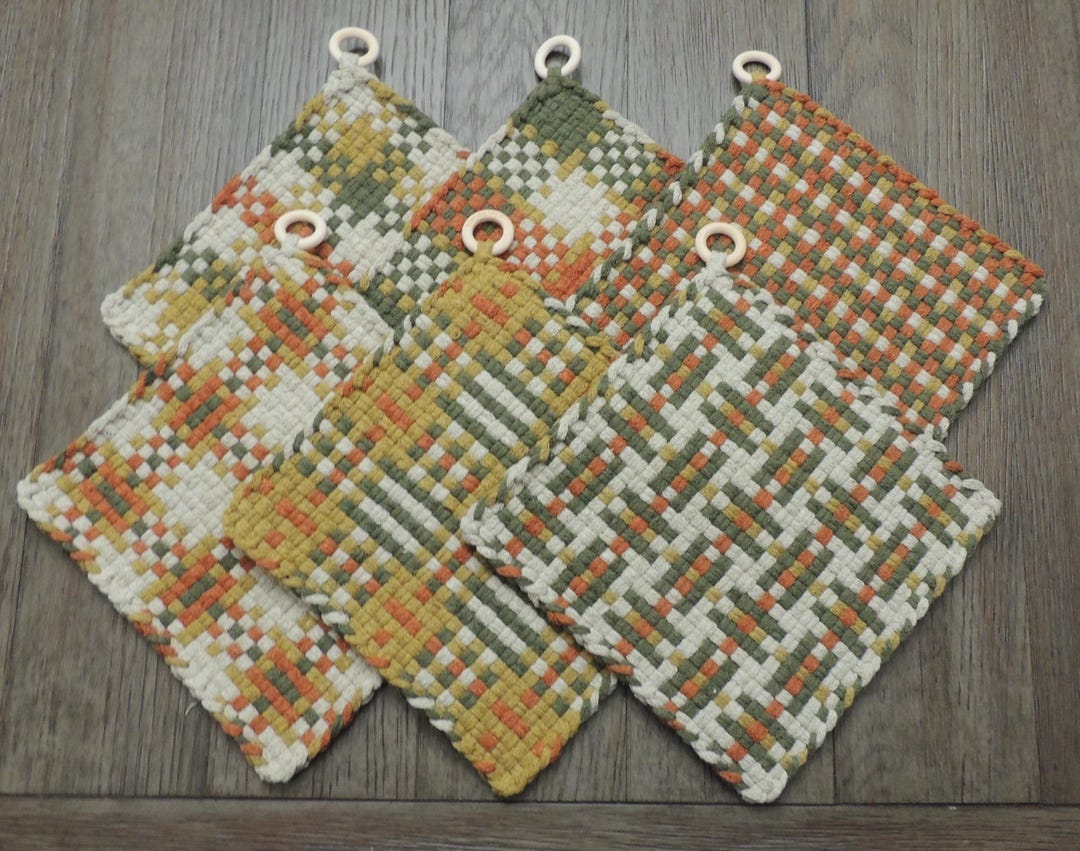 NEW: 8x8 Potholder, Hot Pad, Trivet, Kitchen Ware, Cotton Potholder ...