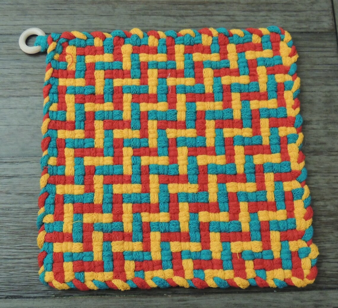 8x8 Potholder, Hot Pad, Trivet, Kitchen Ware, Cotton Potholder ...