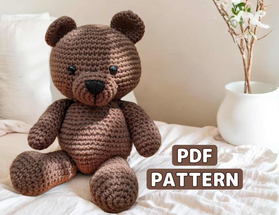 Crochet Teddy Bear Pattern, Amigurumi Pattern, Tutorial PDF With ...