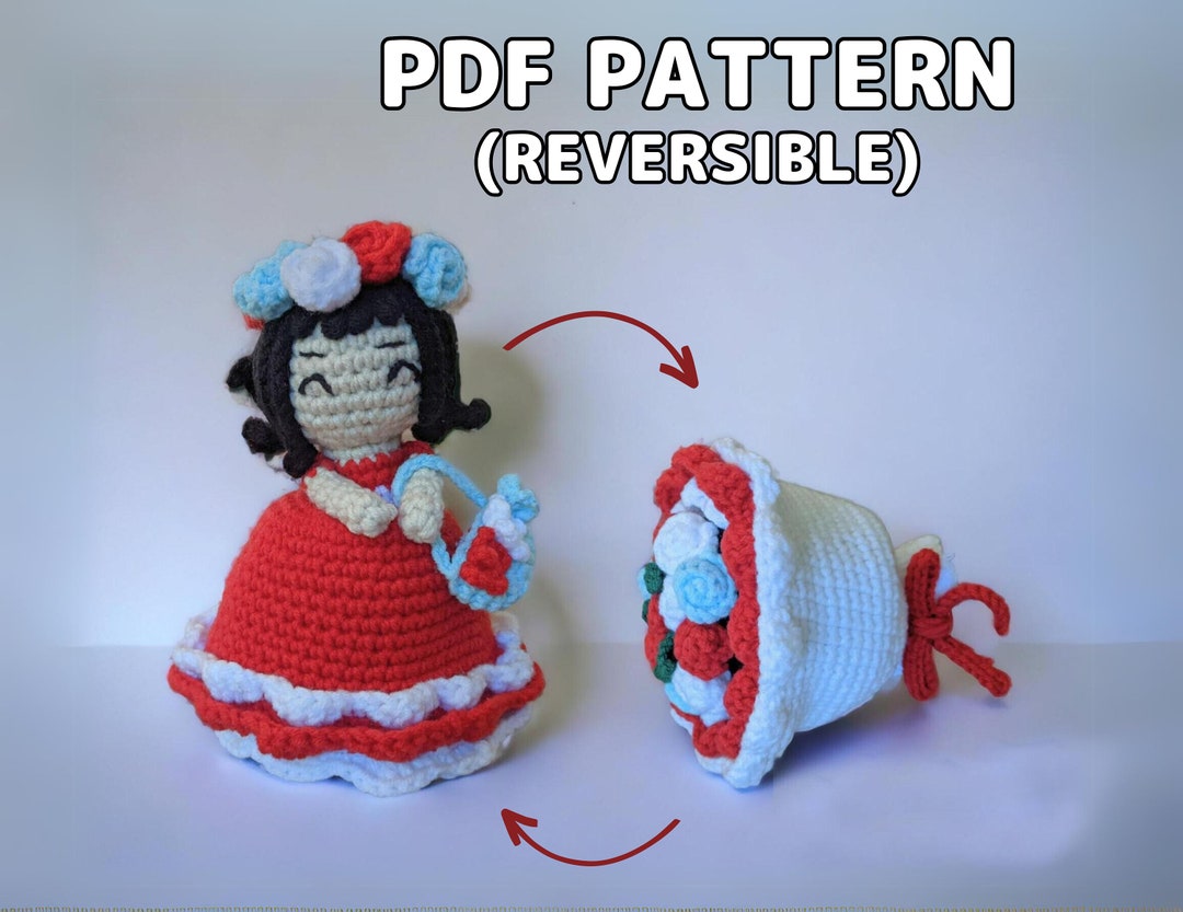 Reversible Flower Bouquet Girl Pattern, Amigurumi Pattern, Tutorial PDF ...