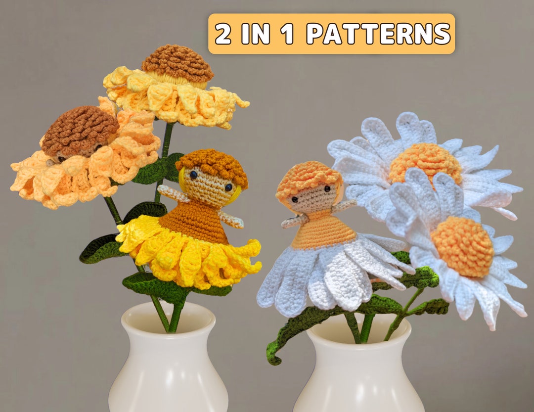Reversible Amigurumi Patterns, Crochet Flower Pattern, Sunflower ...