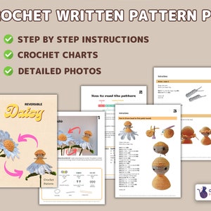 Reversible Daisy Fairy Pattern, Amigurumi Pattern, Tutorial PDF With ...