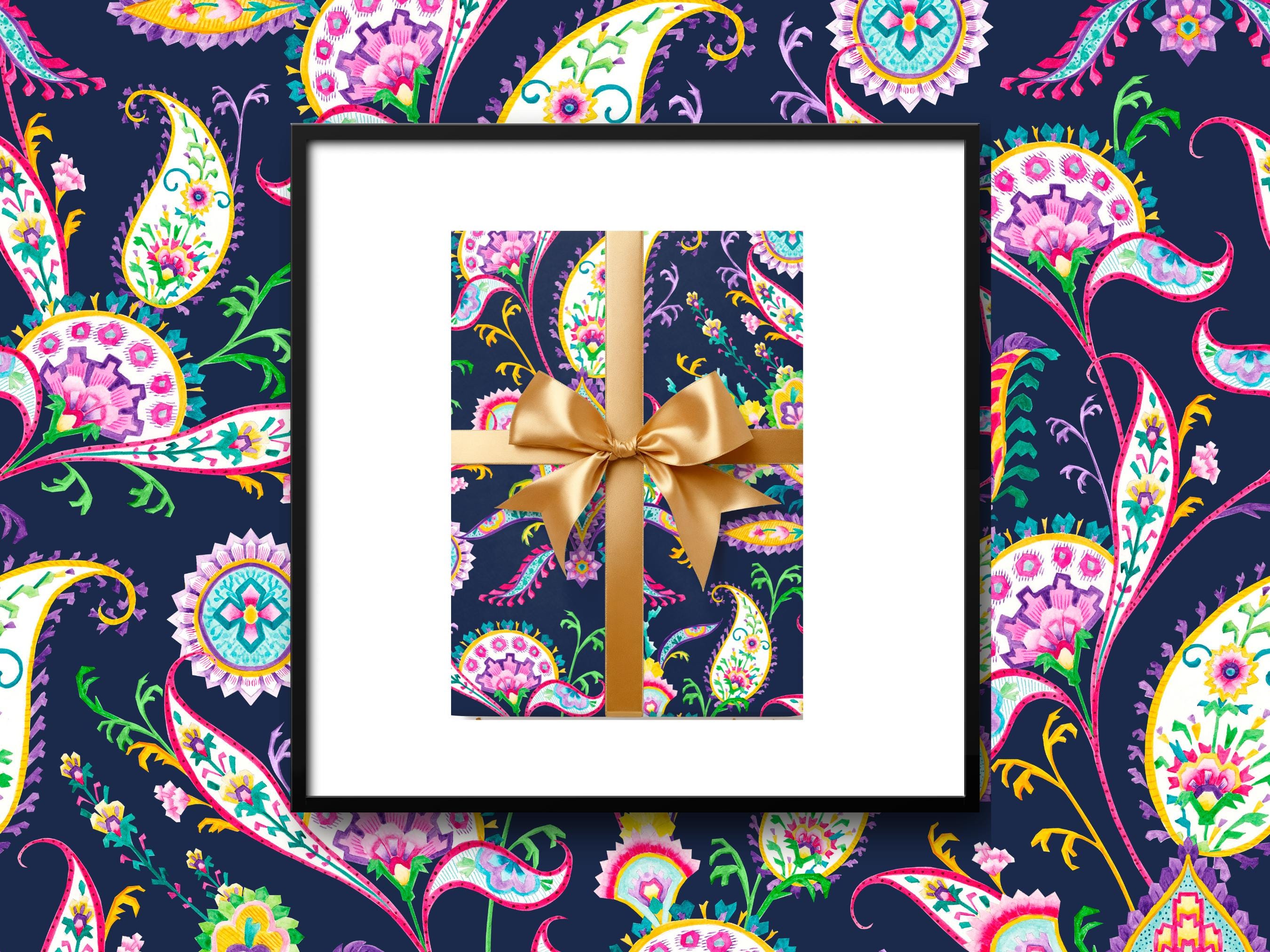 Indian Paisley Print, Gift Wrap Sheets, Wrapping Paper Roll, Men's ...