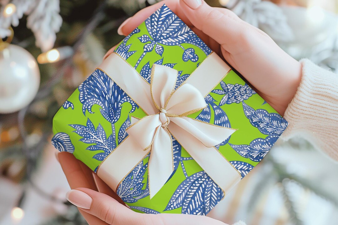 Batik Wrapping Paper, Preppy Wrapping Paper, Palm Beach Style, Indian ...