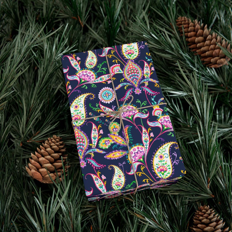 Indian Paisley Print, Gift Wrap Sheets, Wrapping Paper Roll, Men's ...