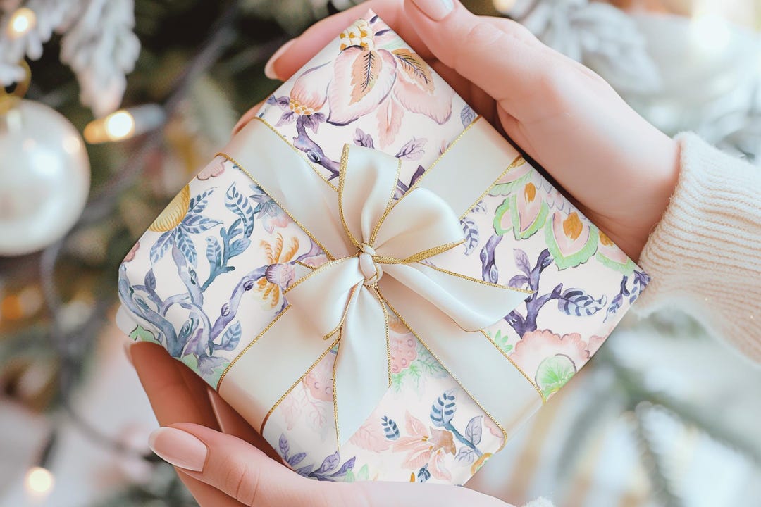 Lotus Flowers, Floral Wrapping Paper Sheets, Luxury, Romantic ...