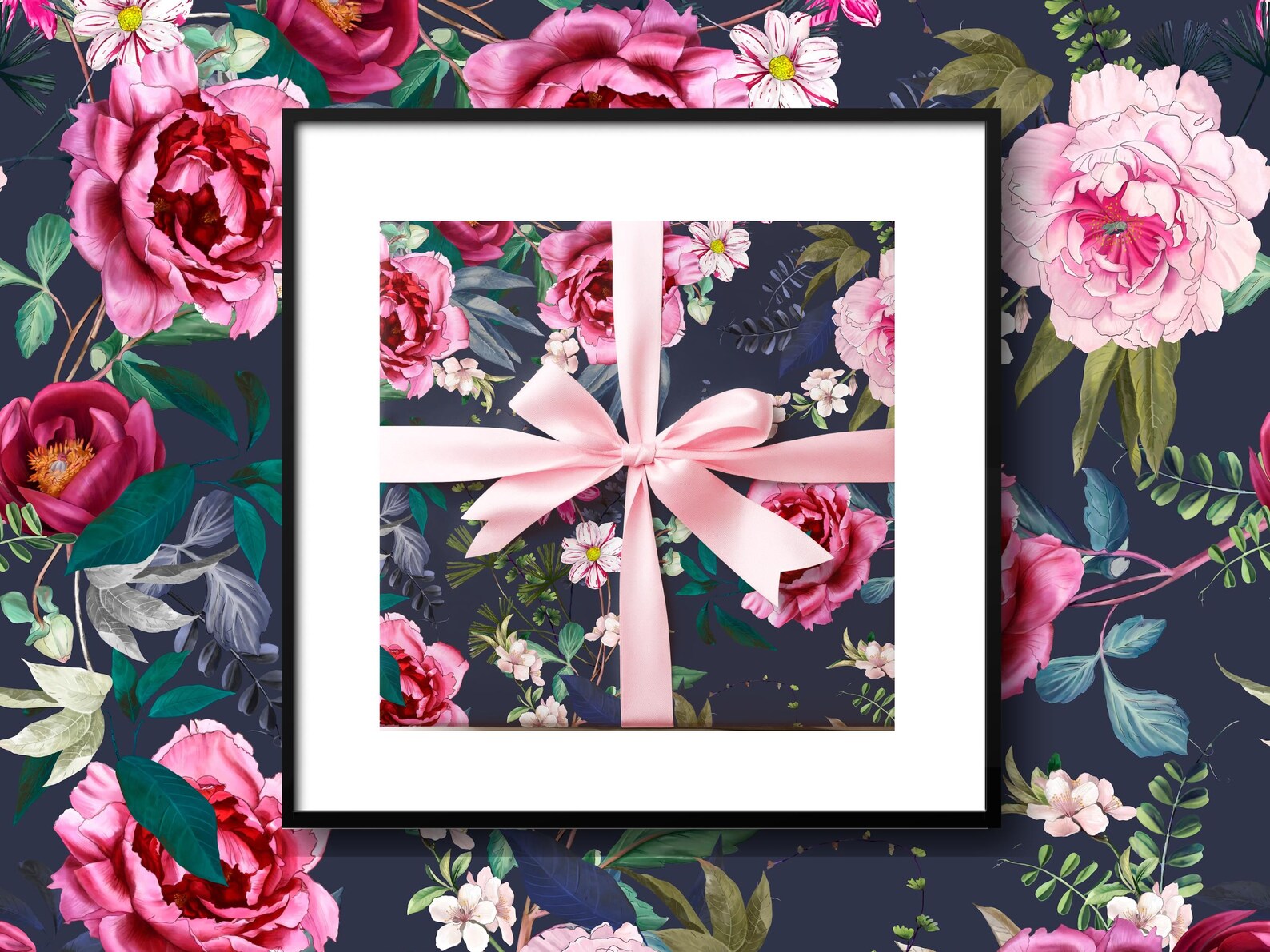 Romantic Roses Wrapping Paper, Floral Wrapping Paper Sheets, Birthday ...