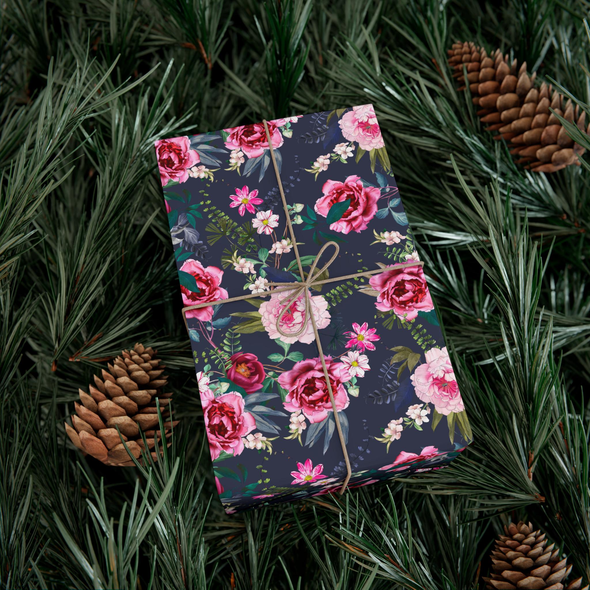 Romantic, Roses, Wrapping Paper, Floral Wrapping Paper Sheets, Birthday ...