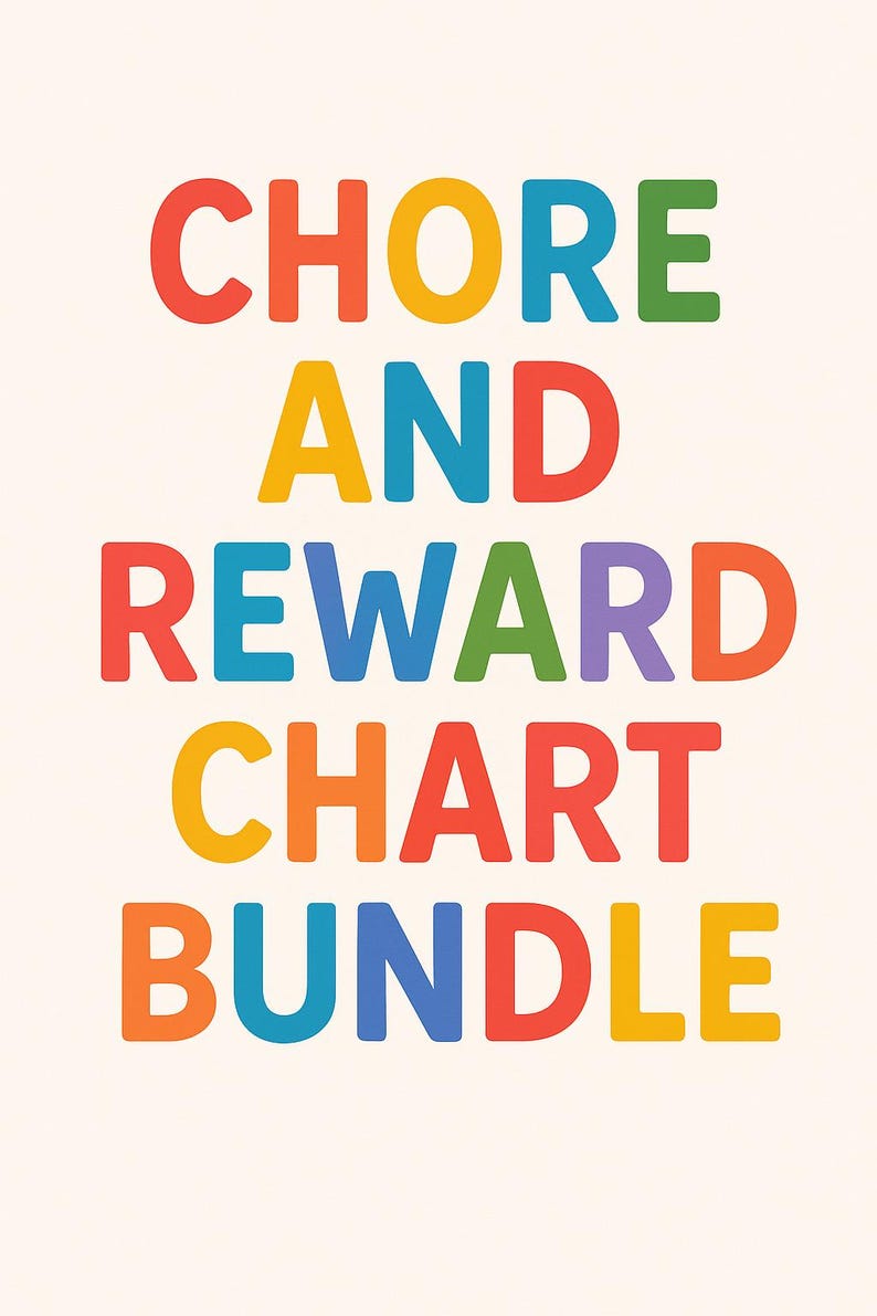 Kids Chore and Reward Chart Bundle | Printable Behavior Tracker ...
