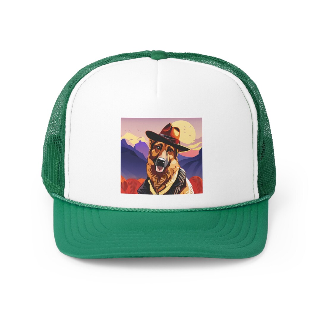 German Shepard Cowboy Trucker Hat - Etsy