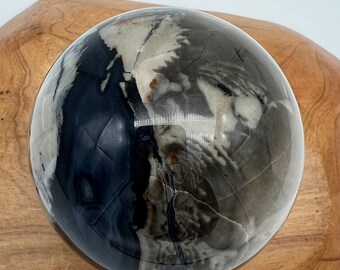 Very Rare Volcano Agate With Mangano Calcite Sphere. 71mm. Intense ...