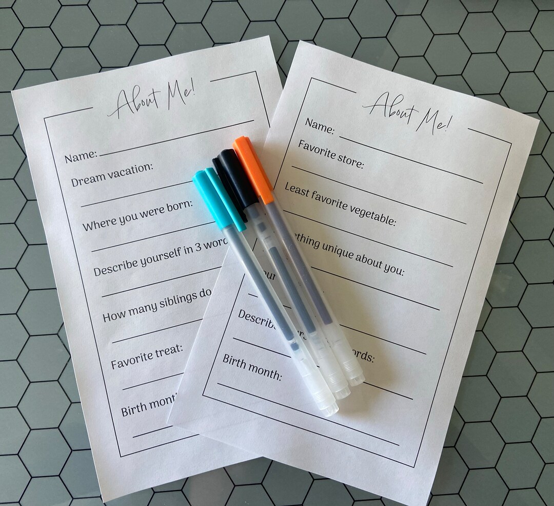 Get to Know You Questionnaire Printable, 4 Sets of Questions, Get to ...