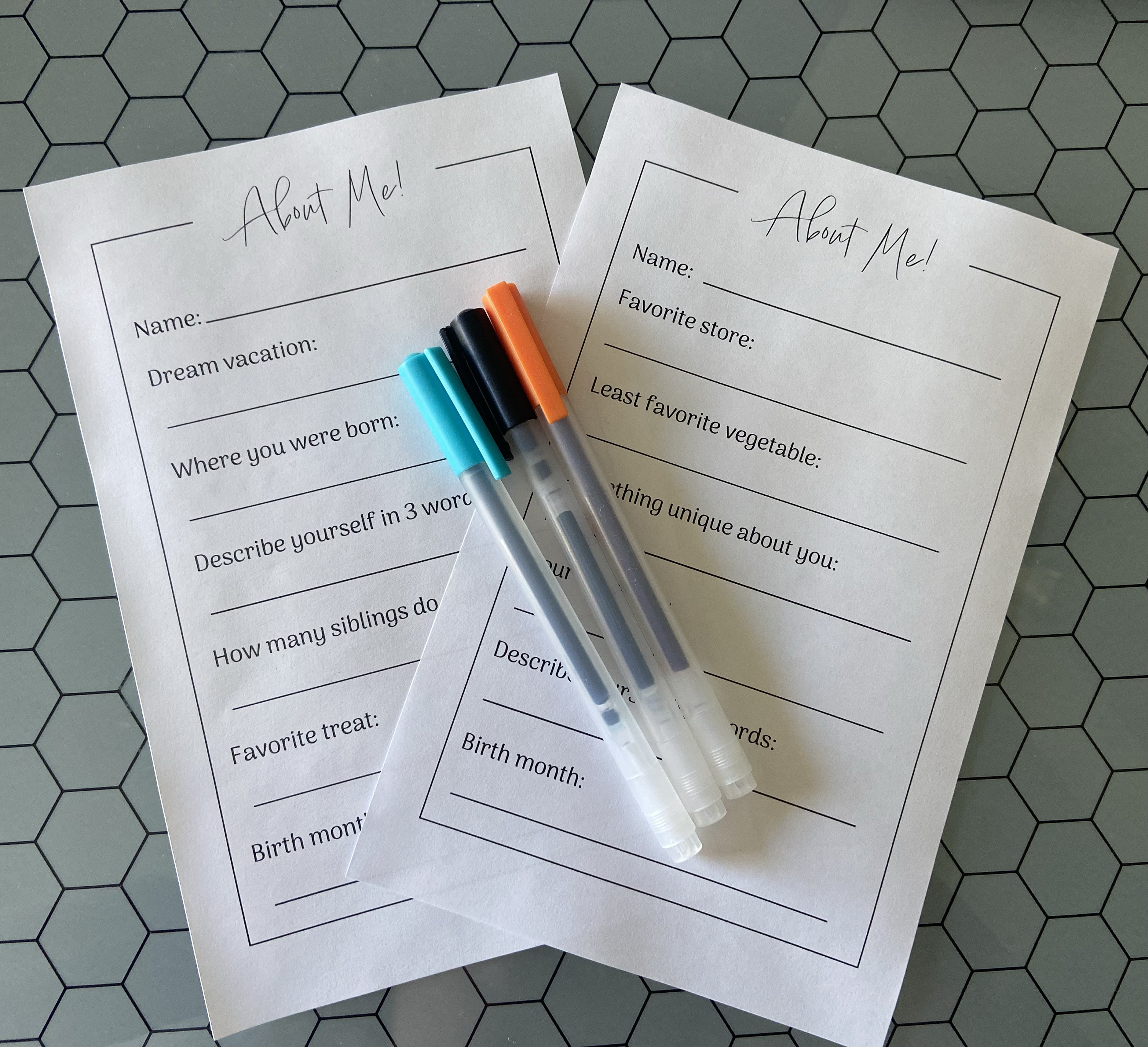 Get to Know You Questionnaire Printable, 4 Sets of Questions, Get to ...