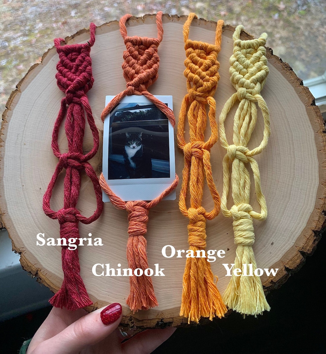 Macrame Polaroid Holder | Macrame Picture Holder | Polaroid Display ...