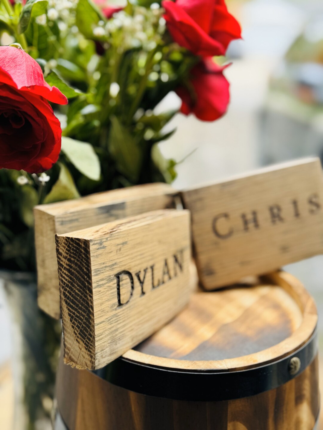 Whiskey Barrel Stave Table Name Signs Distinctive Rustic - Etsy