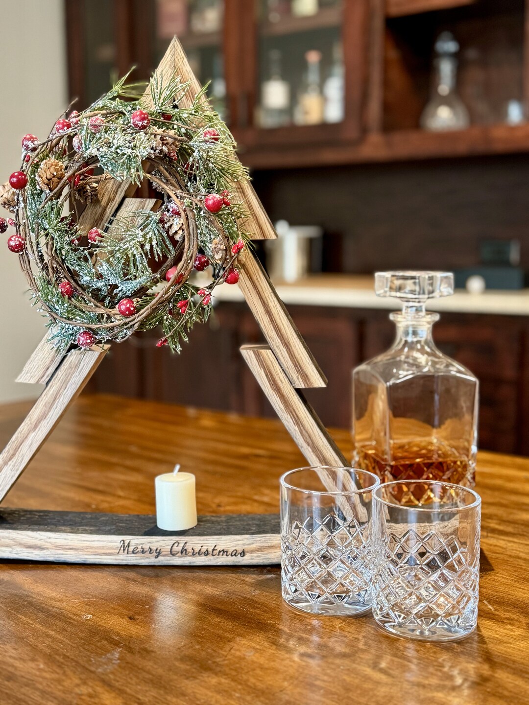 Whiskey Barrel Stave Christmas Tree: Handcrafted Rustic - Etsy