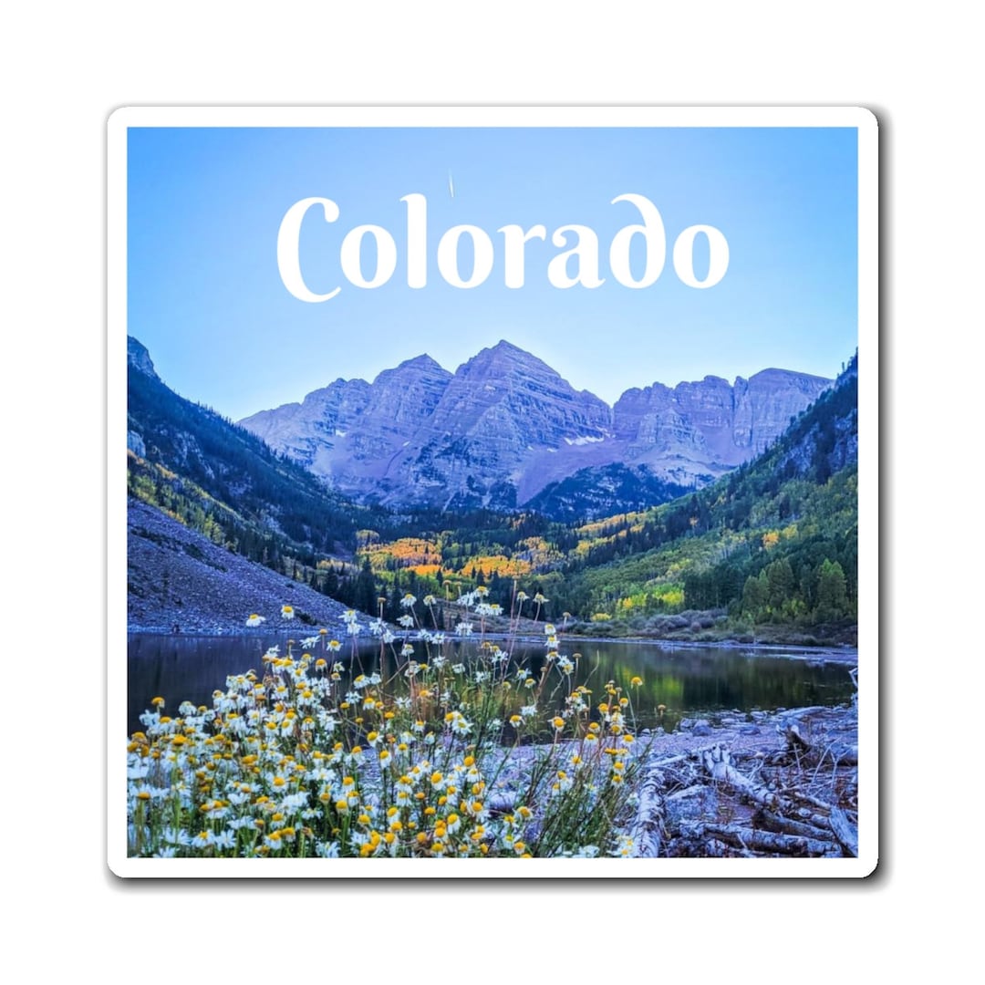 Scenic Colorado Fridge Magnet. Maroon Bells Travel Gift. Mountain Cabin ...