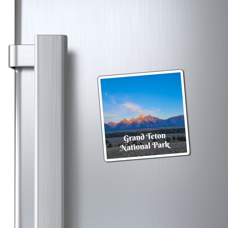 Majestic Grand Teton National Park Scene Fridge Magnet Travel Souvenir ...
