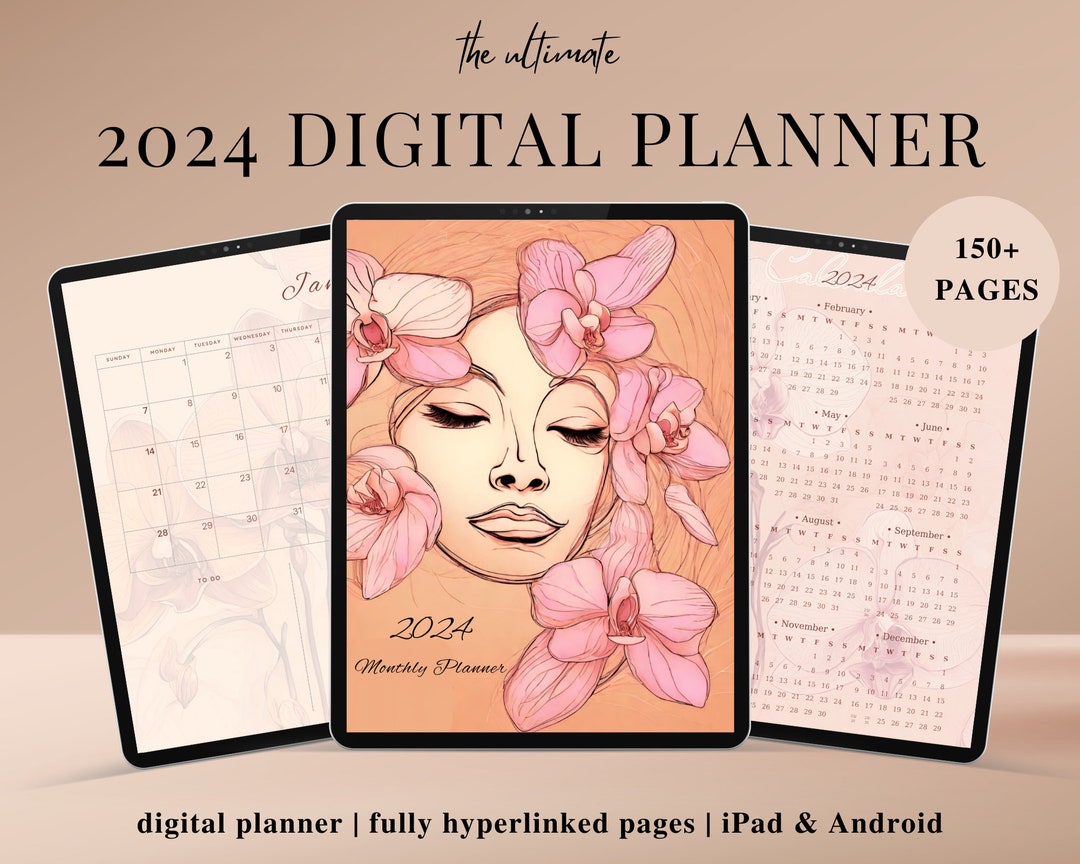 2024 Digital Planner, Yearly Digital Planner, Daily Planner, iPad ...