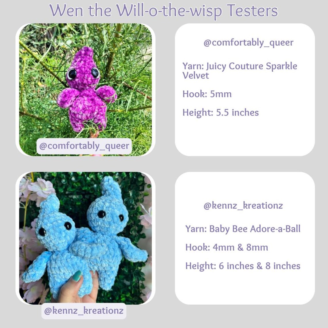 Tiny Faerie-likes Crochet Pattern | PDF Crochet Pattern| Wisp Pattern ...