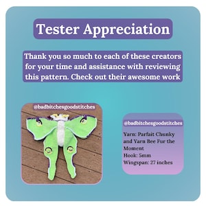 Luna Moth Crochet Pattern | PDF Crochet Pattern | Moth Pattern - Etsy