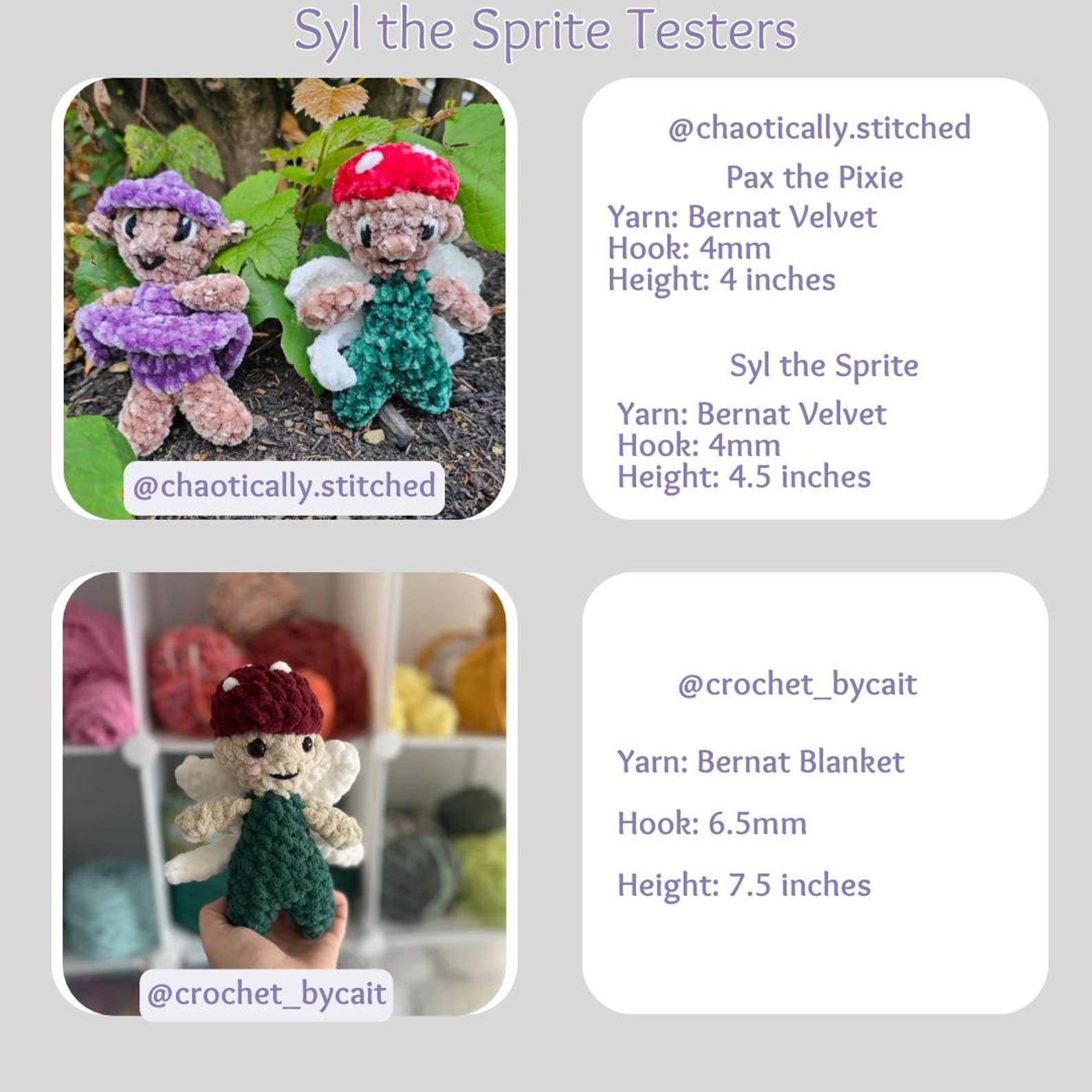 Tiny Faerie-likes Crochet Pattern | PDF Crochet Pattern| Wisp Pattern ...