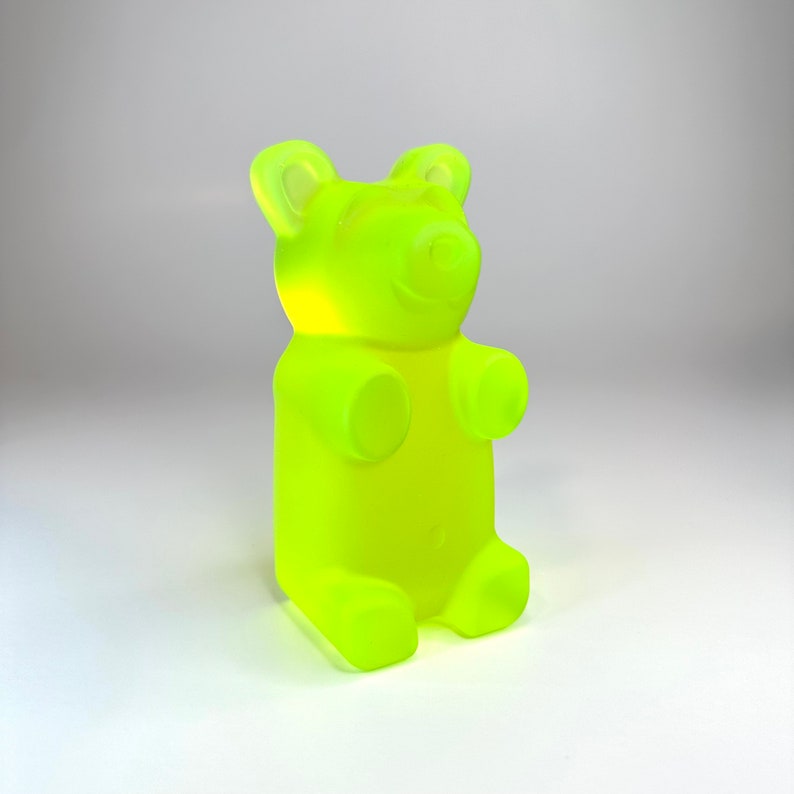 Giant Gummy Bear Matte - Glow - Glitter, Large Bear Colorful, Epoxy ...