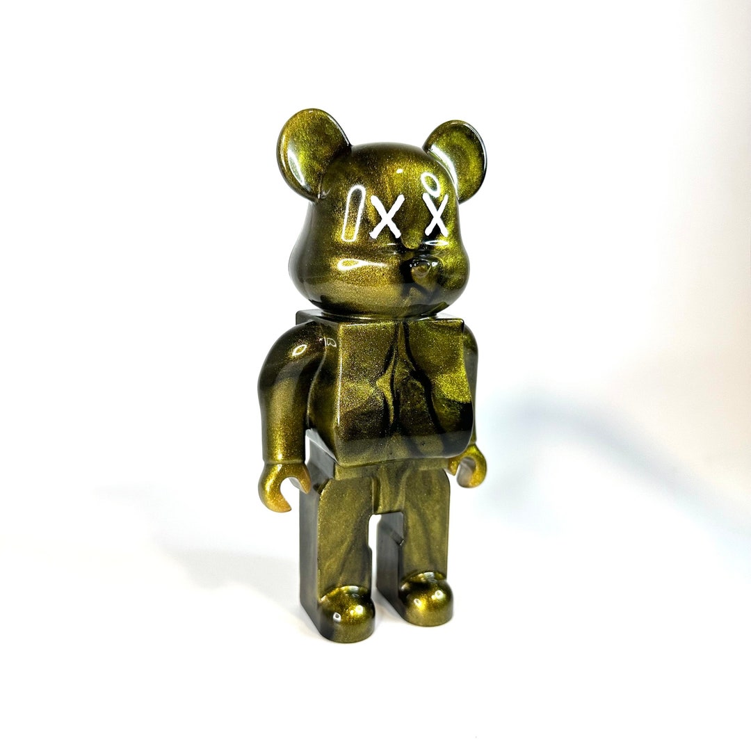 Bear Figure, Silver and Gold Epoxy Bears, Sparkly Wonder Bears, Cute ...