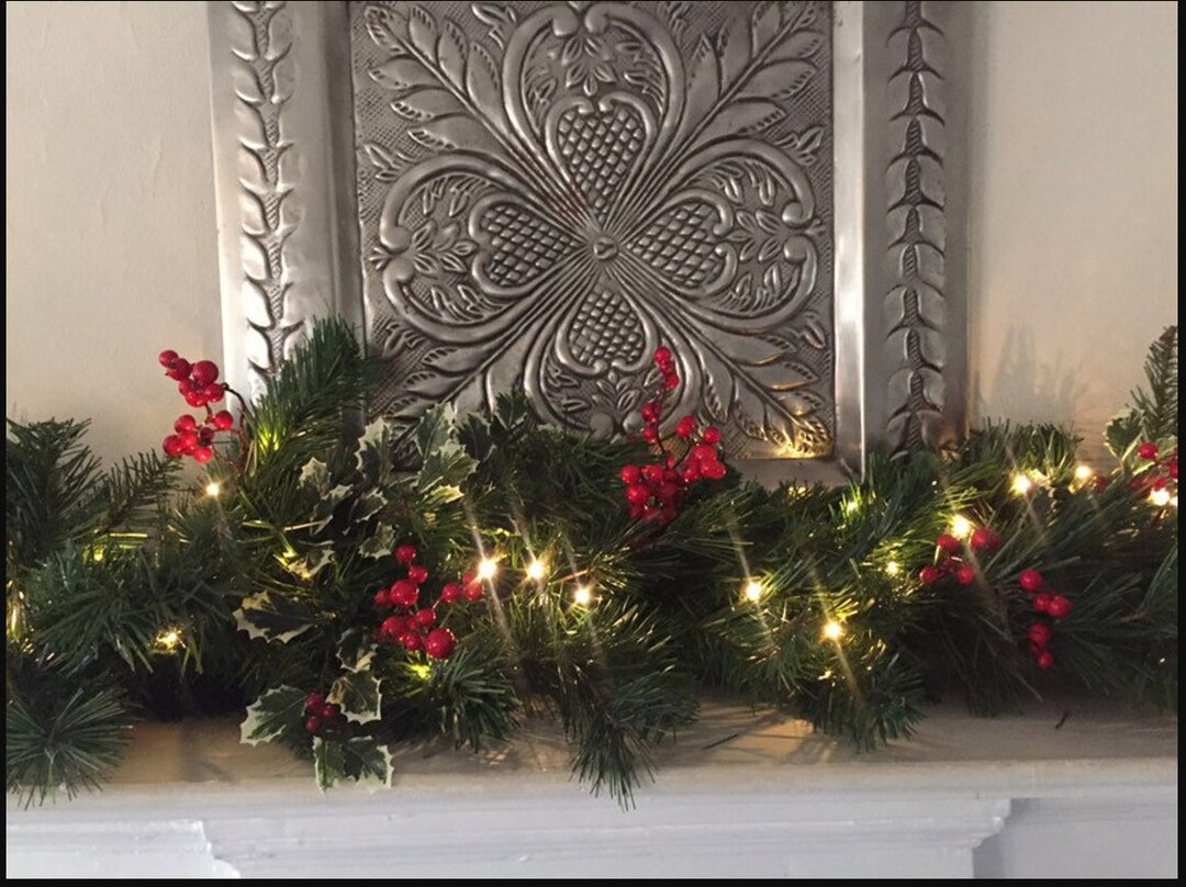 Christmas Garland Christmas Decor Christmas Mantle Garland - Etsy