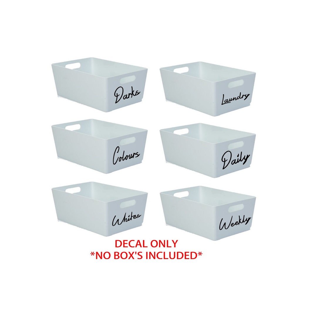 Mrs Hinch Inspired Laundry Storage Box Sticker Decal/label White ...
