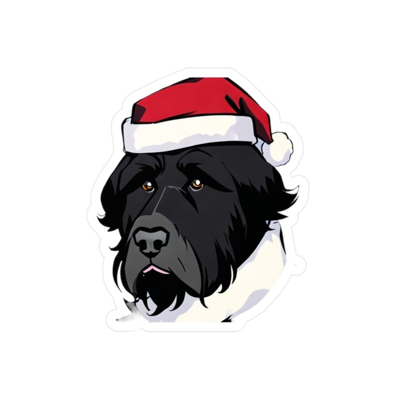 Newfoundland Dog Santa Hat Vinyl Decal - Etsy