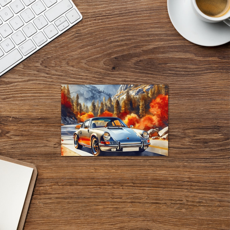 Porsche 911 Greeting Card: Sports Car Art for Auto Lovers - Etsy