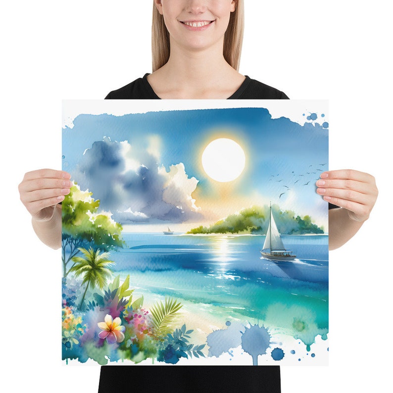 Tropical Island Poster - Etsy