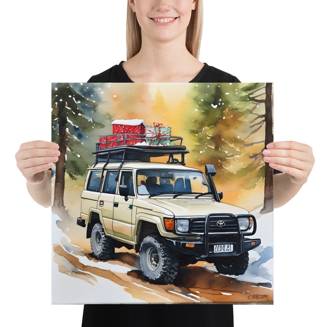 Toyota Troopy Christmas Poster - Etsy