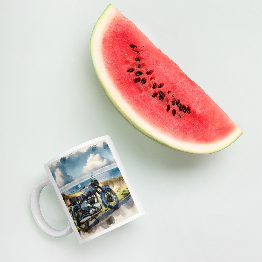 Triumph Bonneville CR Mug: Motorcycle Coffee Cup - Cafe Racer Gift - Etsy
